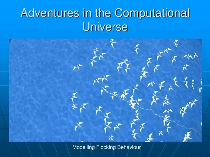 PPT - Adventures in the Computational Universe PowerPoint Presentation ...