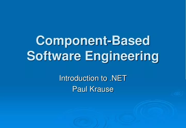 PPT - Component-Based Software Engineering PowerPoint Presentation ...