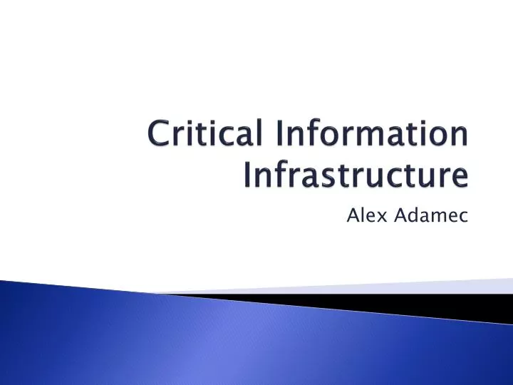 PPT - Critical Information Infrastructure PowerPoint Presentation, free ...