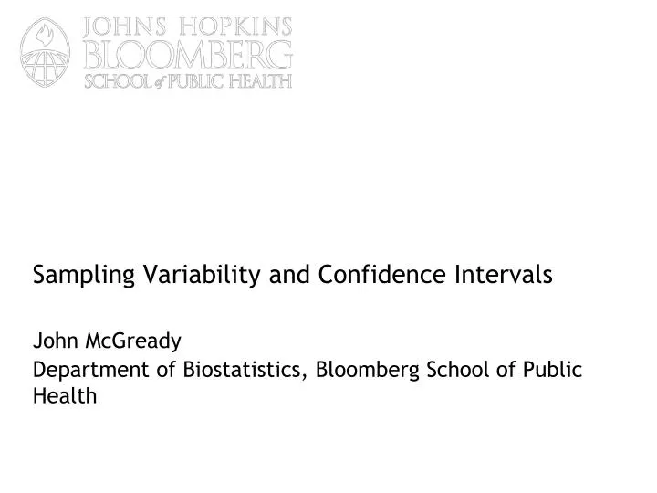 PPT - Sampling Variability and Confidence Intervals PowerPoint ...
