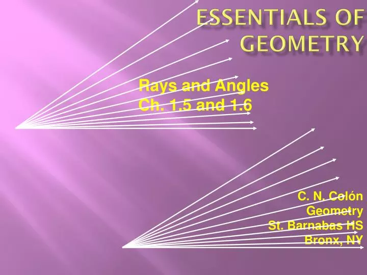 PPT - ESSENTIALS OF GEOMETRY PowerPoint Presentation, free download ...
