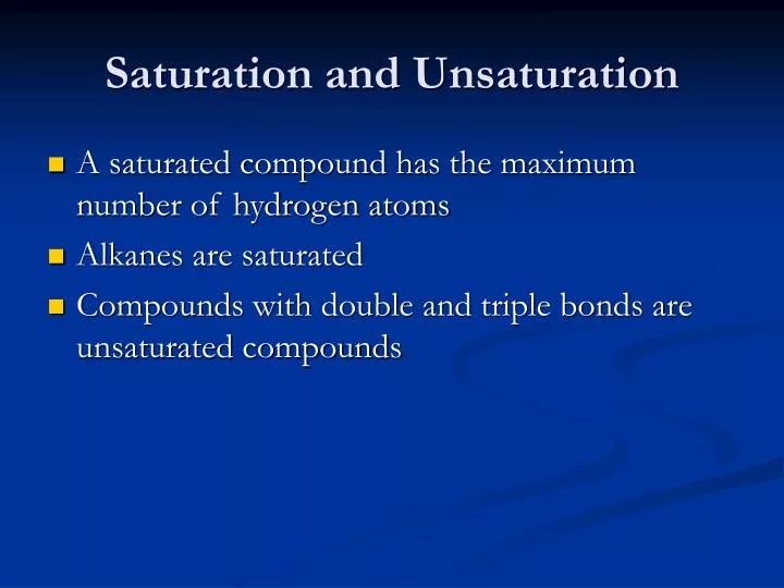 PPT - Saturation and Unsaturation PowerPoint Presentation, free ...