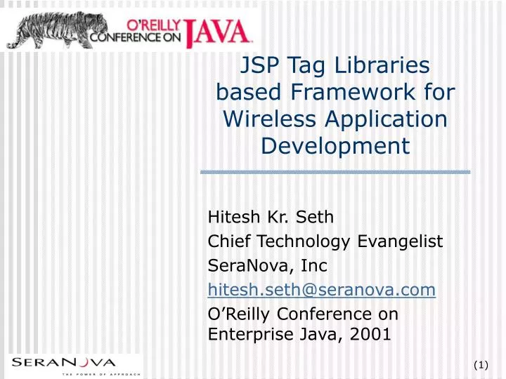 Ppt Jsp Tag Libraries Based Framework For Wireless Application