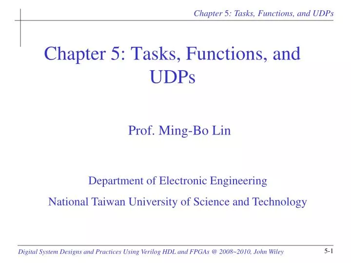 PPT - Chapter 5: Tasks, Functions, and UDPs PowerPoint Presentation, free download - ID:6360995