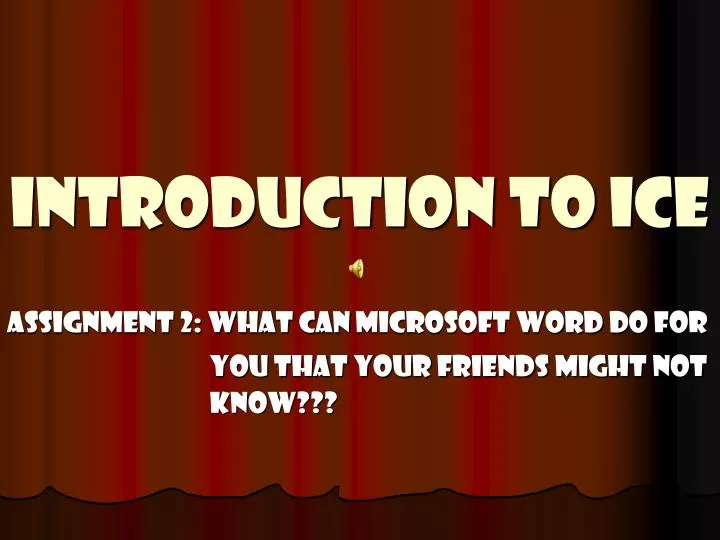 PPT - Introduction to ICE PowerPoint Presentation, free download - ID ...