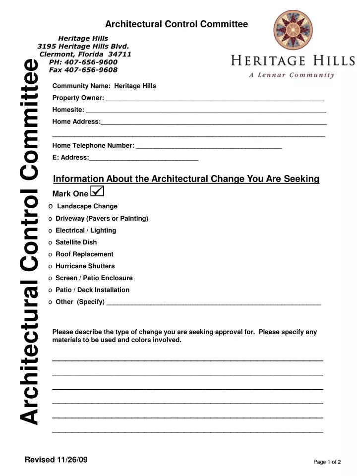 PPT - Architectural Control Committee PowerPoint Presentation, free ...