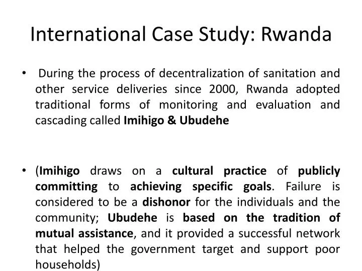 PPT - International Case Study: Rwanda PowerPoint Presentation, free ...