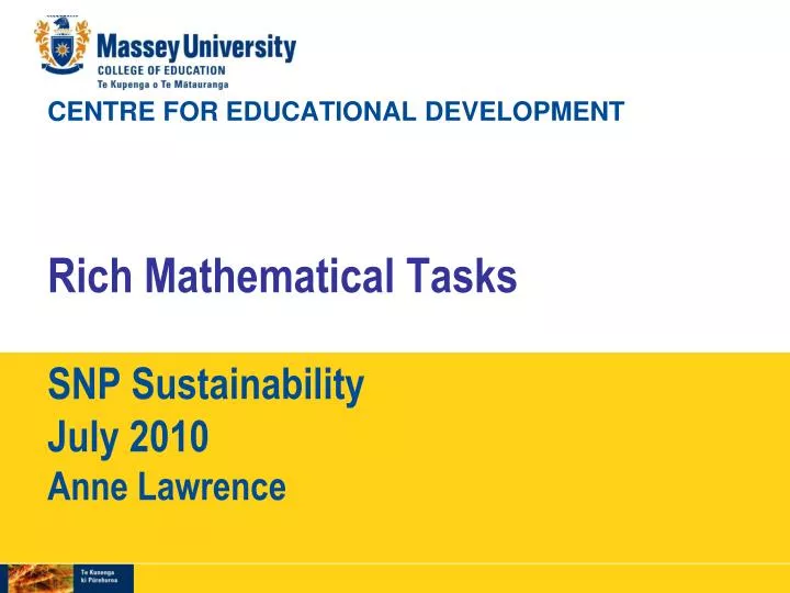 PPT - Rich mathematical tasks (RMTs) PowerPoint Presentation, free ...