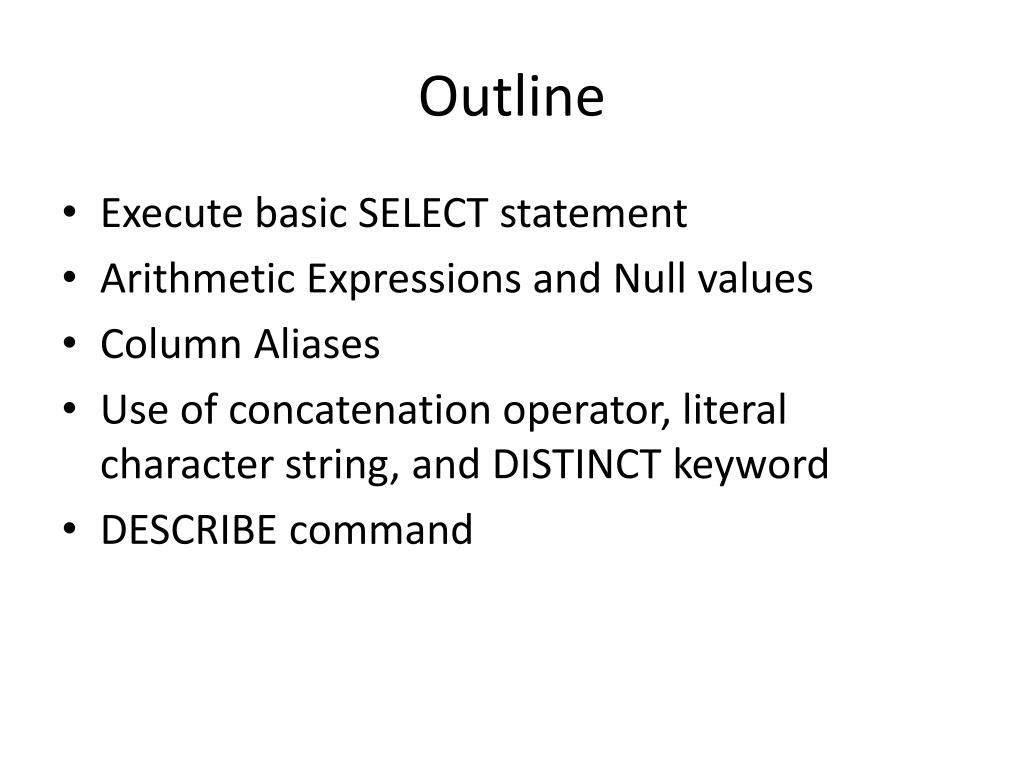 Ppt Retrieving Data Using Sql The Sql Select Statement Powerpoint Presentation Id6364375