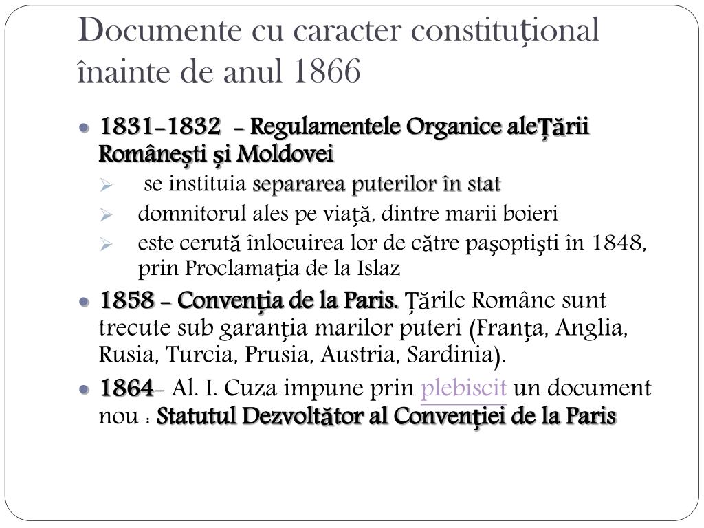 PPT - Constitu țiile din România PowerPoint Presentation, free download ...