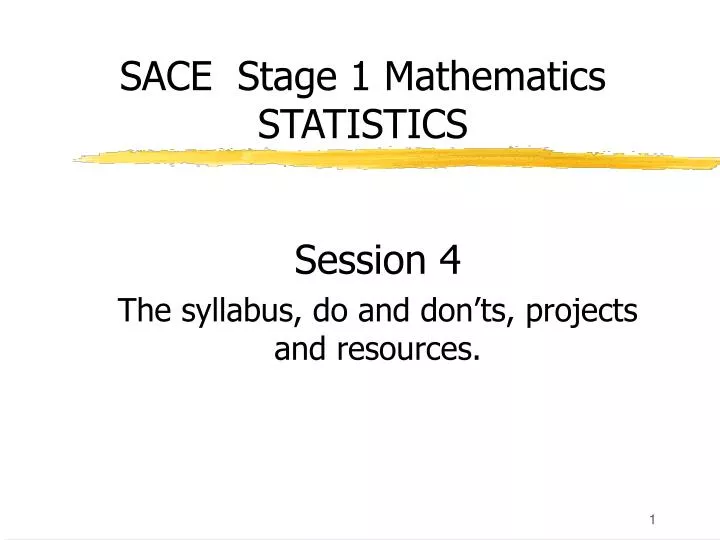 PPT - SACE Stage 1 Mathematics STATISTICS PowerPoint Presentation, free ...