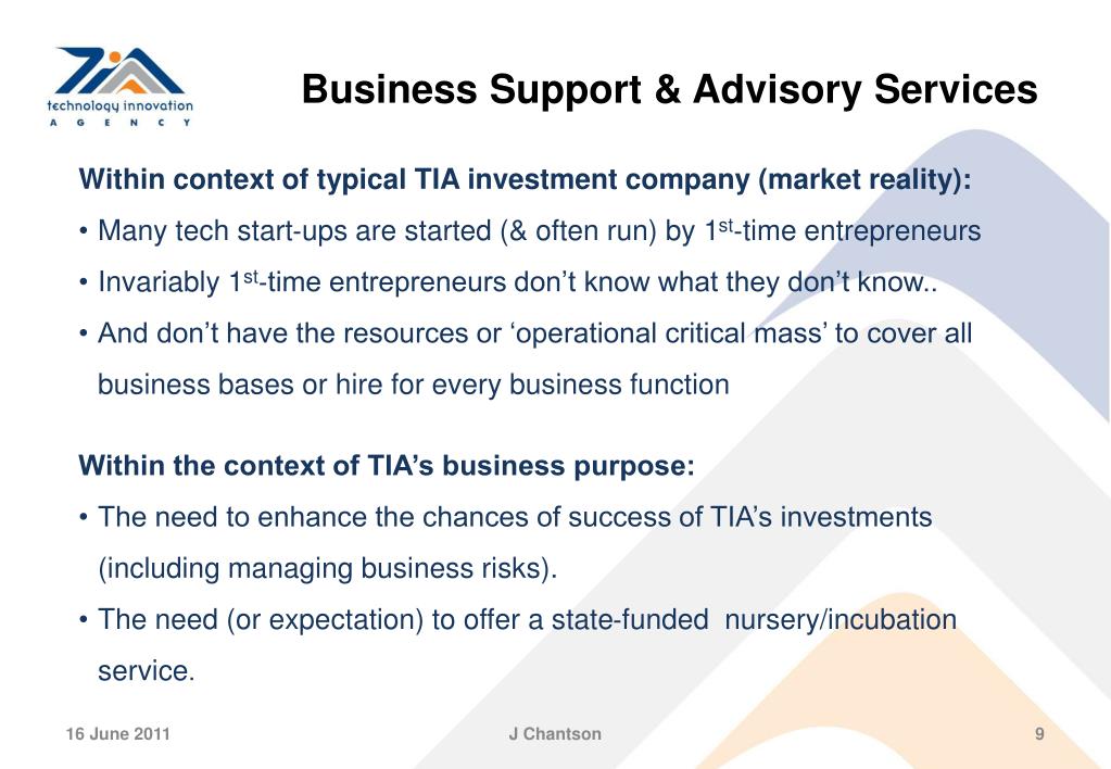 PPT - Technology Innovation Agency (South Africa) An Overview ...