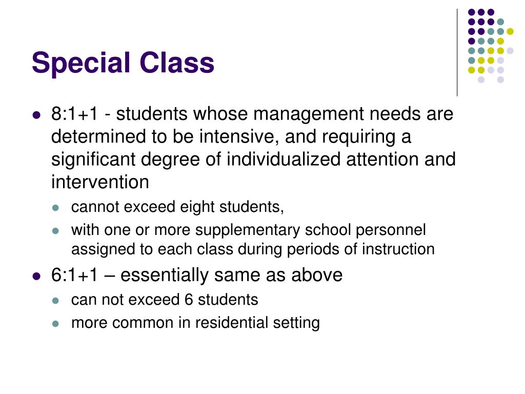 PPT - Continuum of Special Education Services for School Age SWD ...