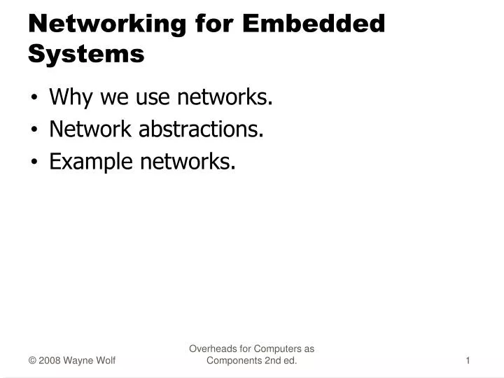 Ppt Networking For Embedded Systems Powerpoint Presentation Free Download Id 6367711