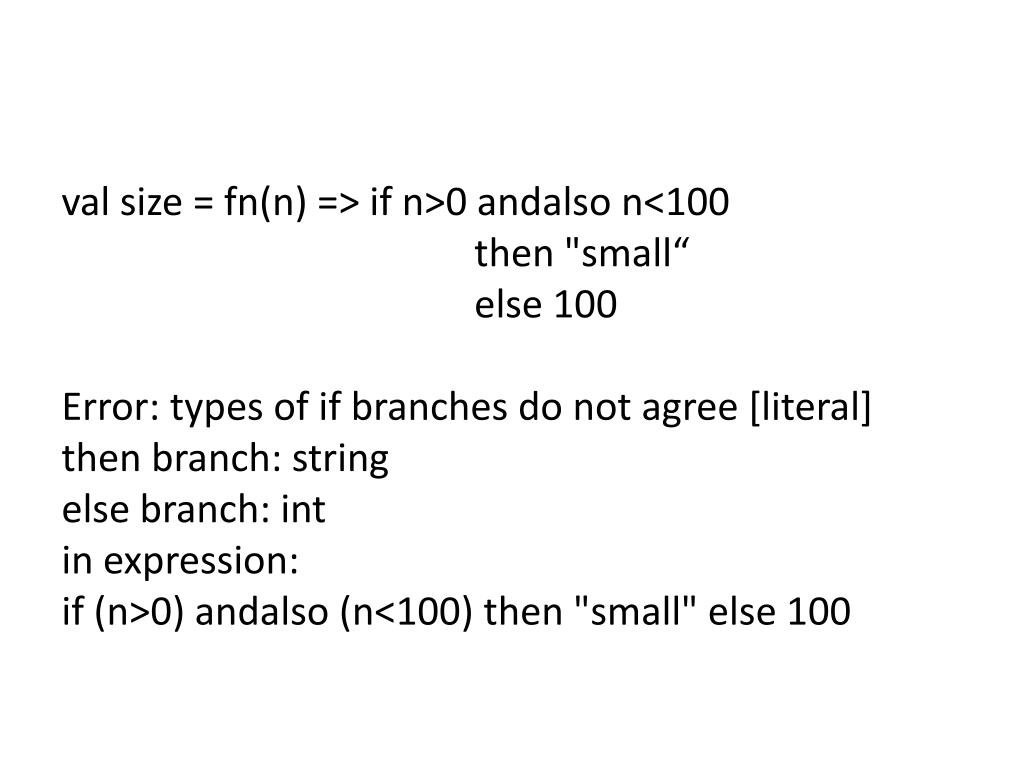Ppt New Language Ml Main Topics Ml Syntax Static Typing Explicit Data Types Parameter