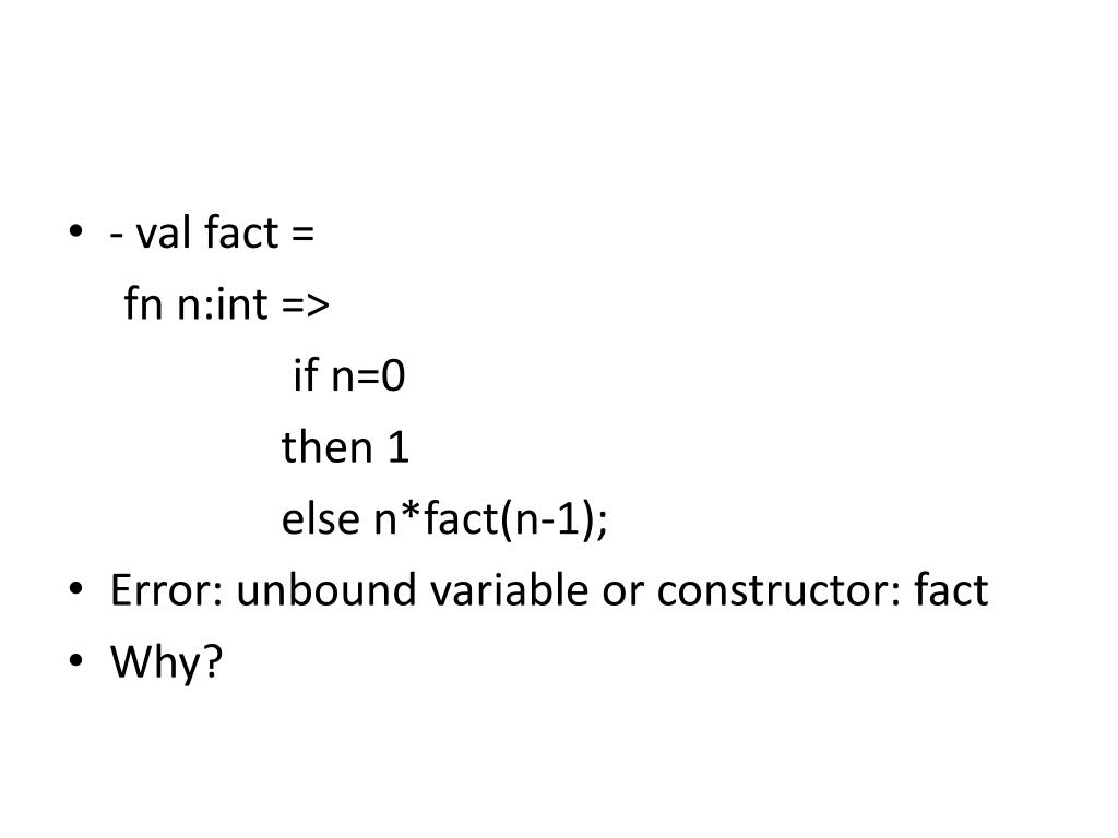 Ppt New Language Ml Main Topics Ml Syntax Static Typing Explicit Data Types Parameter