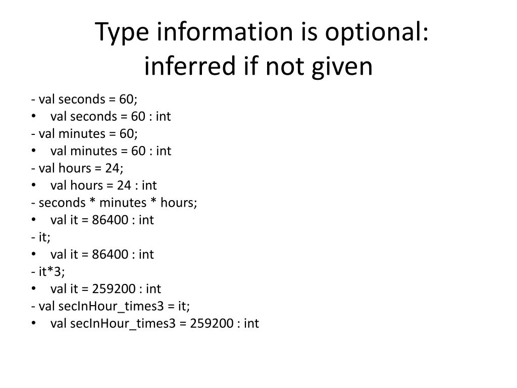 Ppt New Language Ml Main Topics Ml Syntax Static Typing Explicit Data Types Parameter