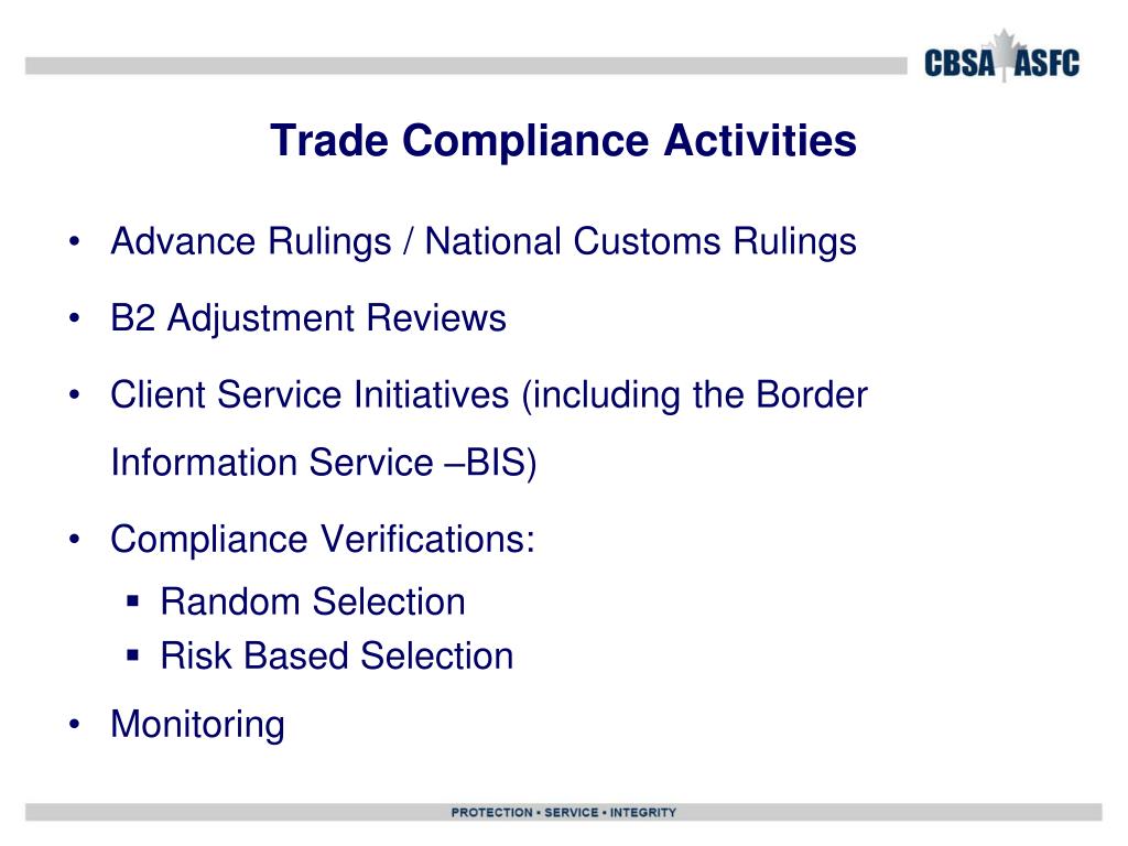 PPT - Trade Compliance Canadian Society of Customs Brokers 2012 Annual ...
