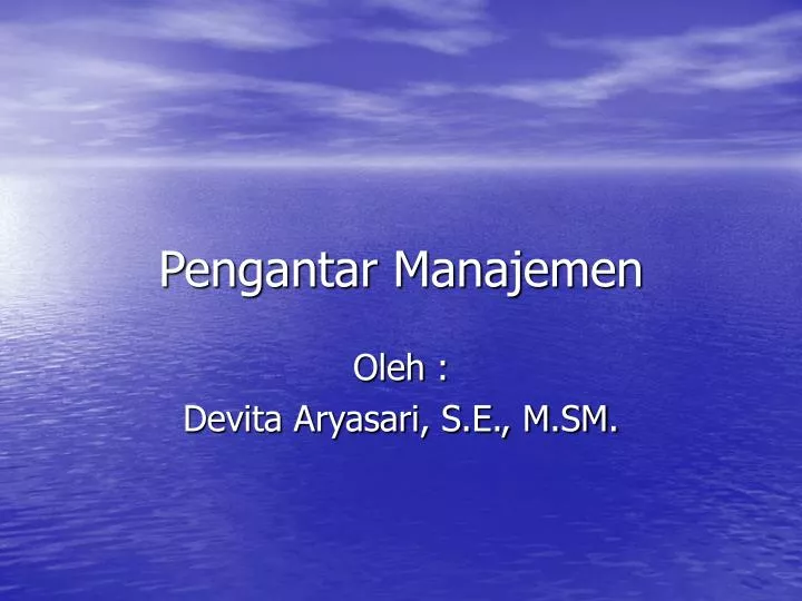 PPT - Pengantar Manajemen PowerPoint Presentation, free download - ID ...