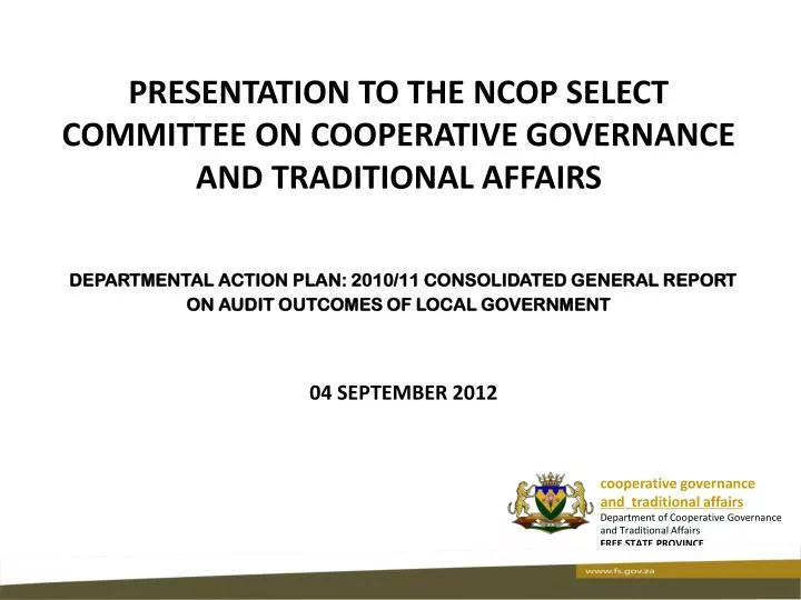 PPT - cooperative governance and traditional affairs PowerPoint ...