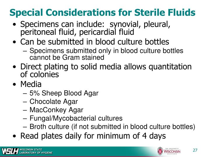 PPT - Culture of Blood, CSF, and Other Sterile Body Fluids PowerPoint ...