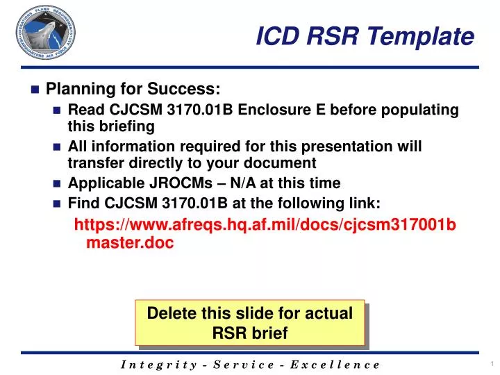 PPT - ICD RSR Template PowerPoint Presentation, free download - ID:6371542