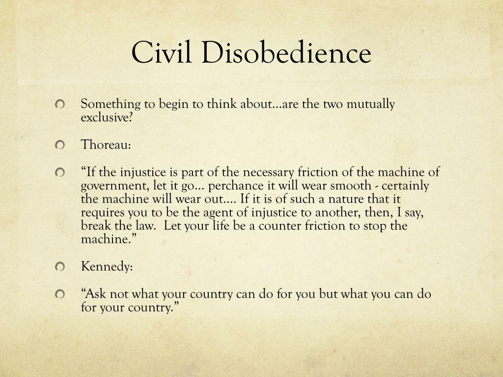 PPT - Civil Disobedience PowerPoint Presentation, free download - ID ...