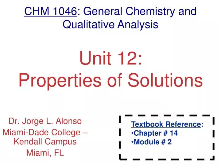 Ppt Unit 12 Properties Of Solutions Powerpoint Presentation Free