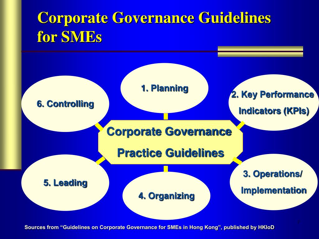 PPT - “The Importance of Developing Corporate Governance for SMEs” By ...
