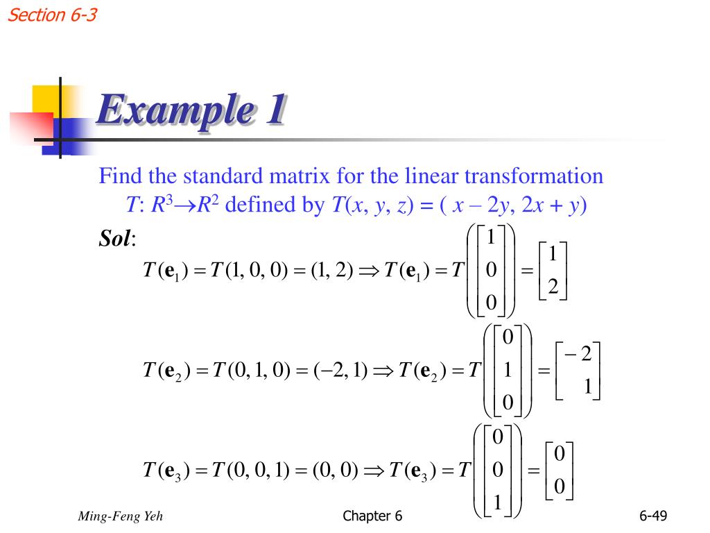 Ppt Chap 6 Linear Transformations Powerpoint Presentation Free