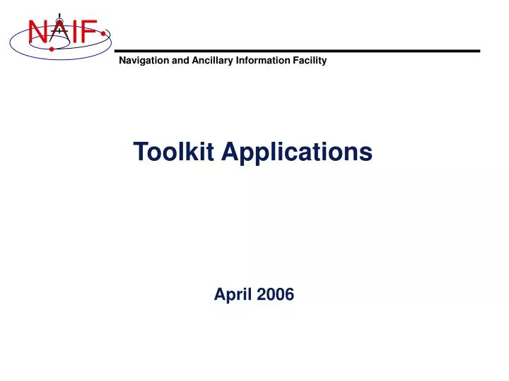 PPT - Toolkit Applications PowerPoint Presentation, free download - ID ...