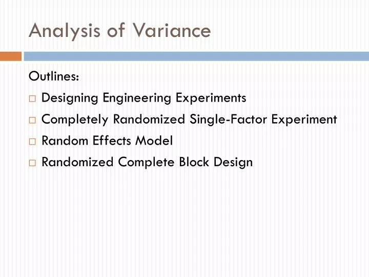 PPT - Analysis of Variance PowerPoint Presentation, free download - ID ...