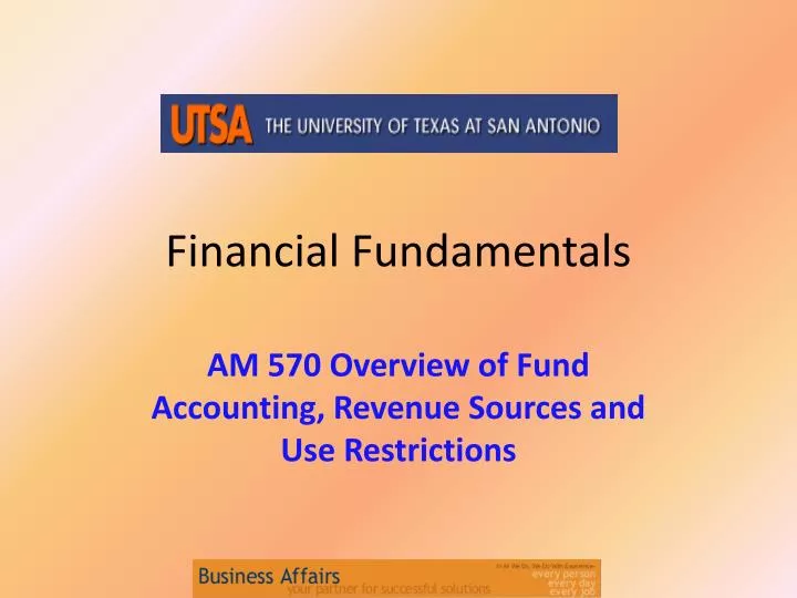 PPT - Financial Fundamentals PowerPoint Presentation, free download ...