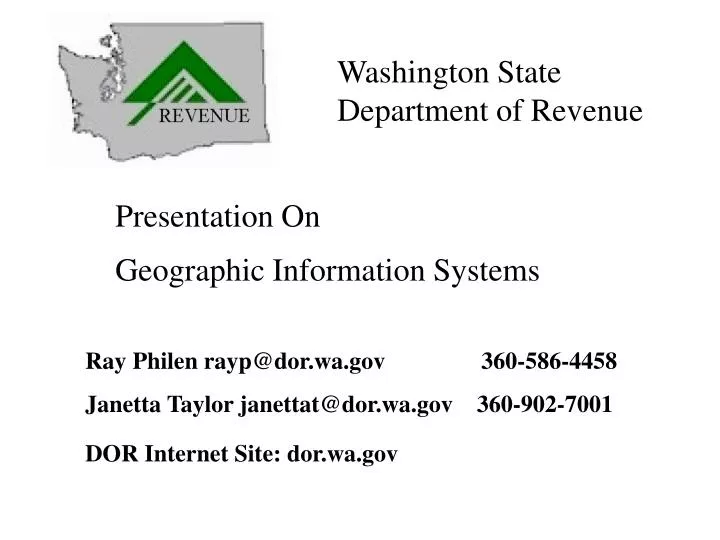 PPT - Washington State Department of Revenue PowerPoint Presentation ...