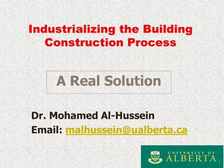 PPT - Industrializing the Building Construction Process PowerPoint ...