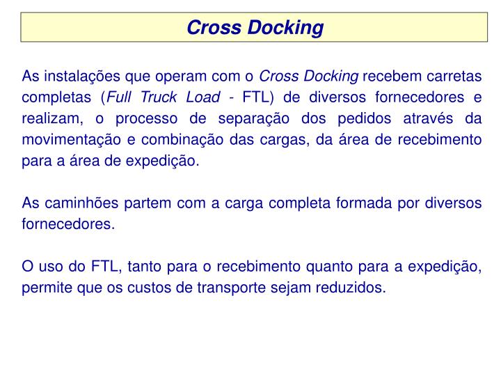 PPT - Cross Docking PowerPoint Presentation - ID:6376908