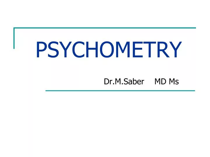 PPT - PSYCHOMETRY PowerPoint Presentation, free download - ID:6377078