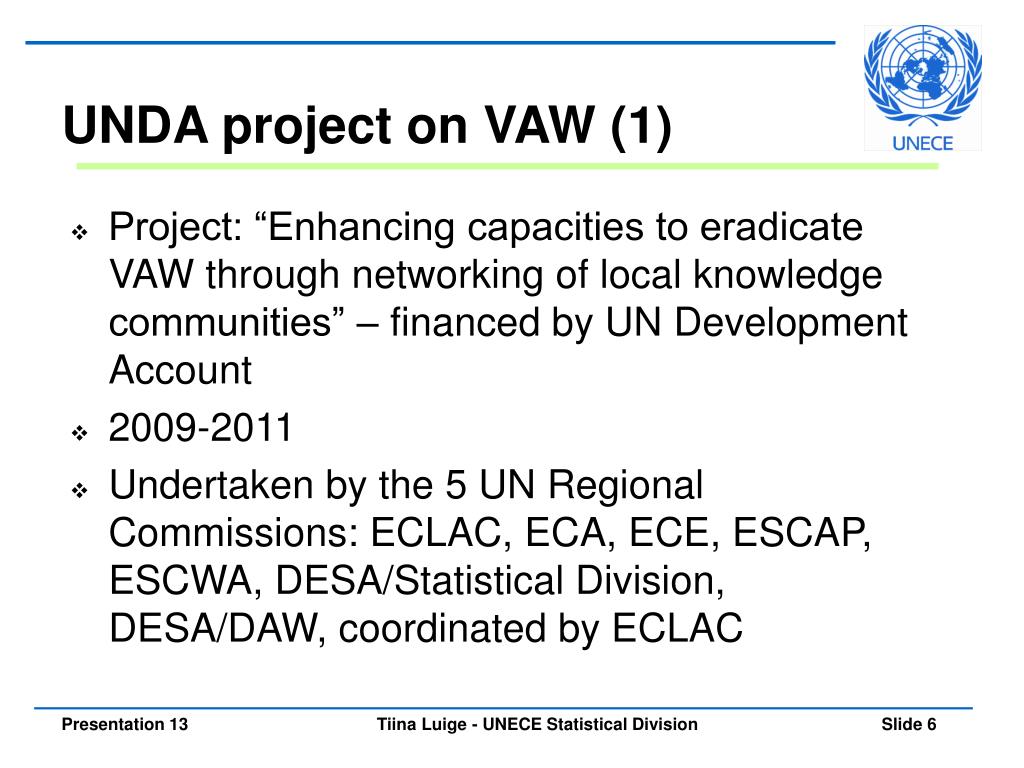 PPT - UN work on measuring violence against women (VAW) PowerPoint ...