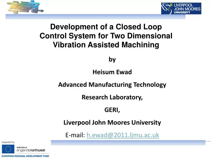 Ppt Development Of A Closed Loop Control System For Two Dimensional