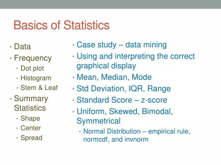 PPT - Basics of Statistics PowerPoint Presentation, free download - ID ...