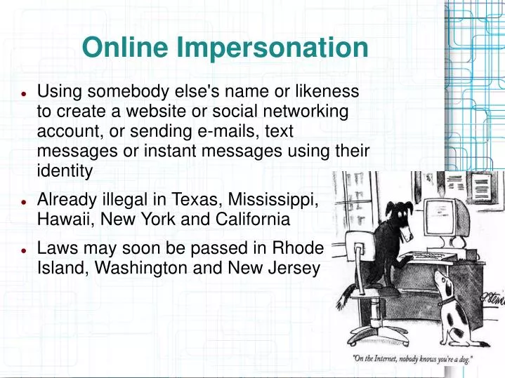 PPT - Online Impersonation PowerPoint Presentation, free download - ID ...