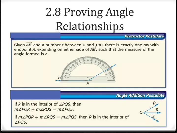 PPT - 2.8 Proving Angle Relationships PowerPoint Presentation, free ...