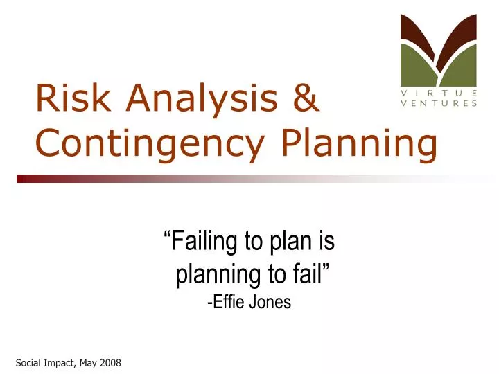 PPT - Risk Analysis & Contingency Planning PowerPoint Presentation - ID ...