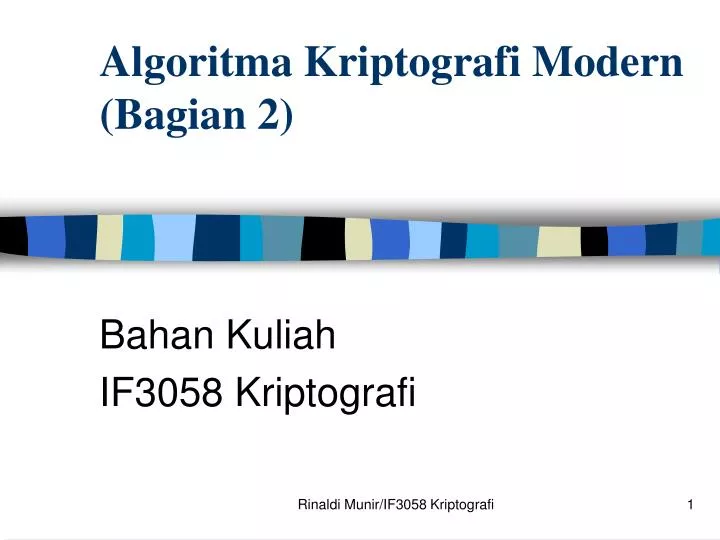 PPT - Algoritma Kriptografi Modern (Bagian 2) PowerPoint Presentation ...