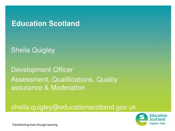 PPT - Education Scotland PowerPoint Presentation, free download - ID ...