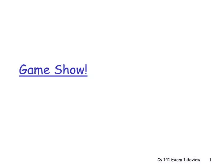 PPT - Game Show! PowerPoint Presentation, free download - ID:6381581