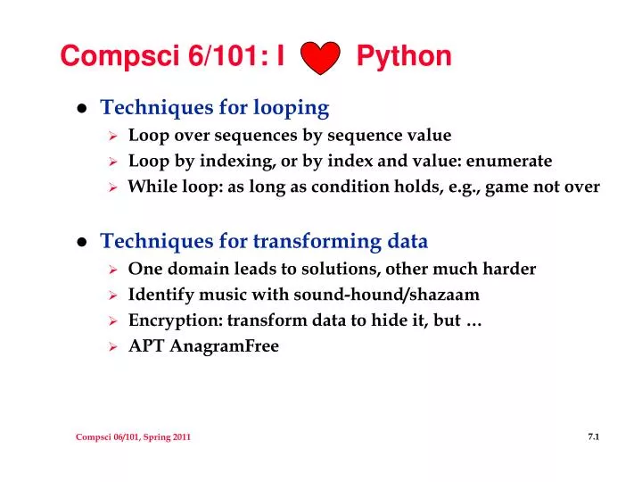 Ppt Compsci 6101 I Python Powerpoint Presentation Free Download Id6382602