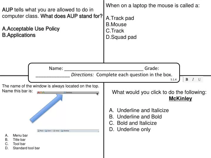 PPT - AUP tells what you are allowed to do in computer class. What does ...