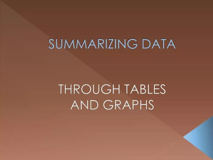 PPT - SUMMARIZING DATA PowerPoint Presentation, free download - ID:6385310