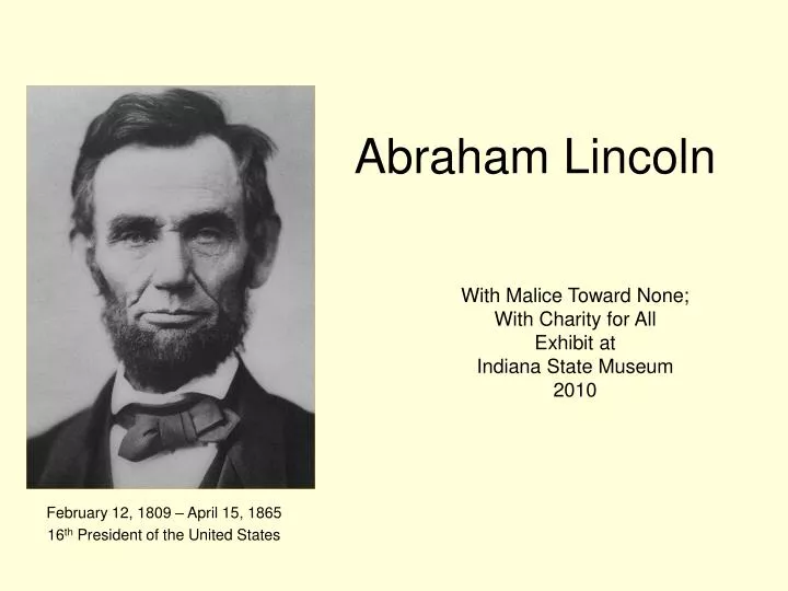 PPT - Abraham Lincoln PowerPoint Presentation, free download - ID:6386629